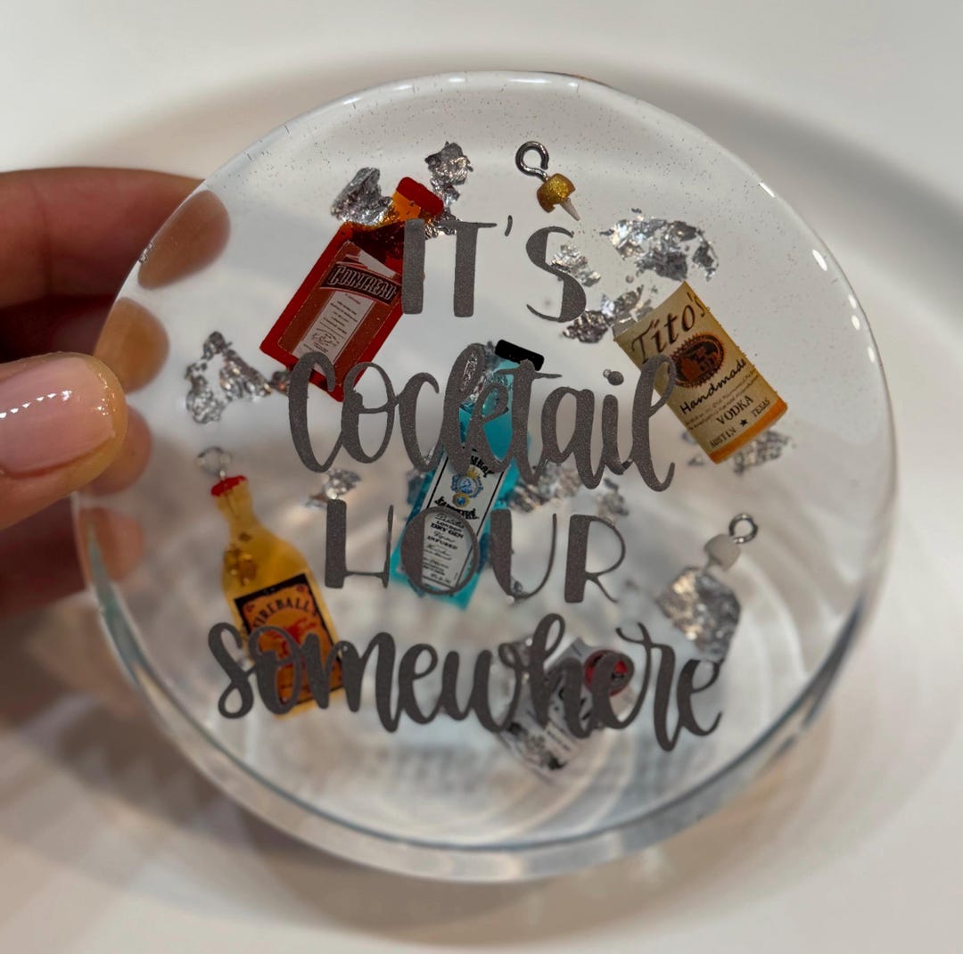Happy Hour Resin Coasters - Etsy