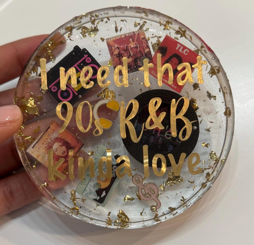 90s R&B Love Resin Coaster - Etsy