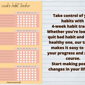 Self-improvement, Printable Weekly Planner, Daily Planner, 4-weeks ...