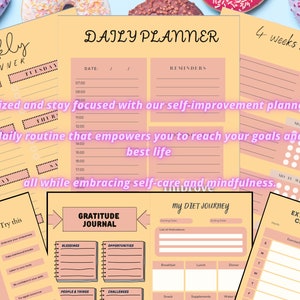 Self-improvement, Printable Weekly Planner, Daily Planner, 4-weeks ...