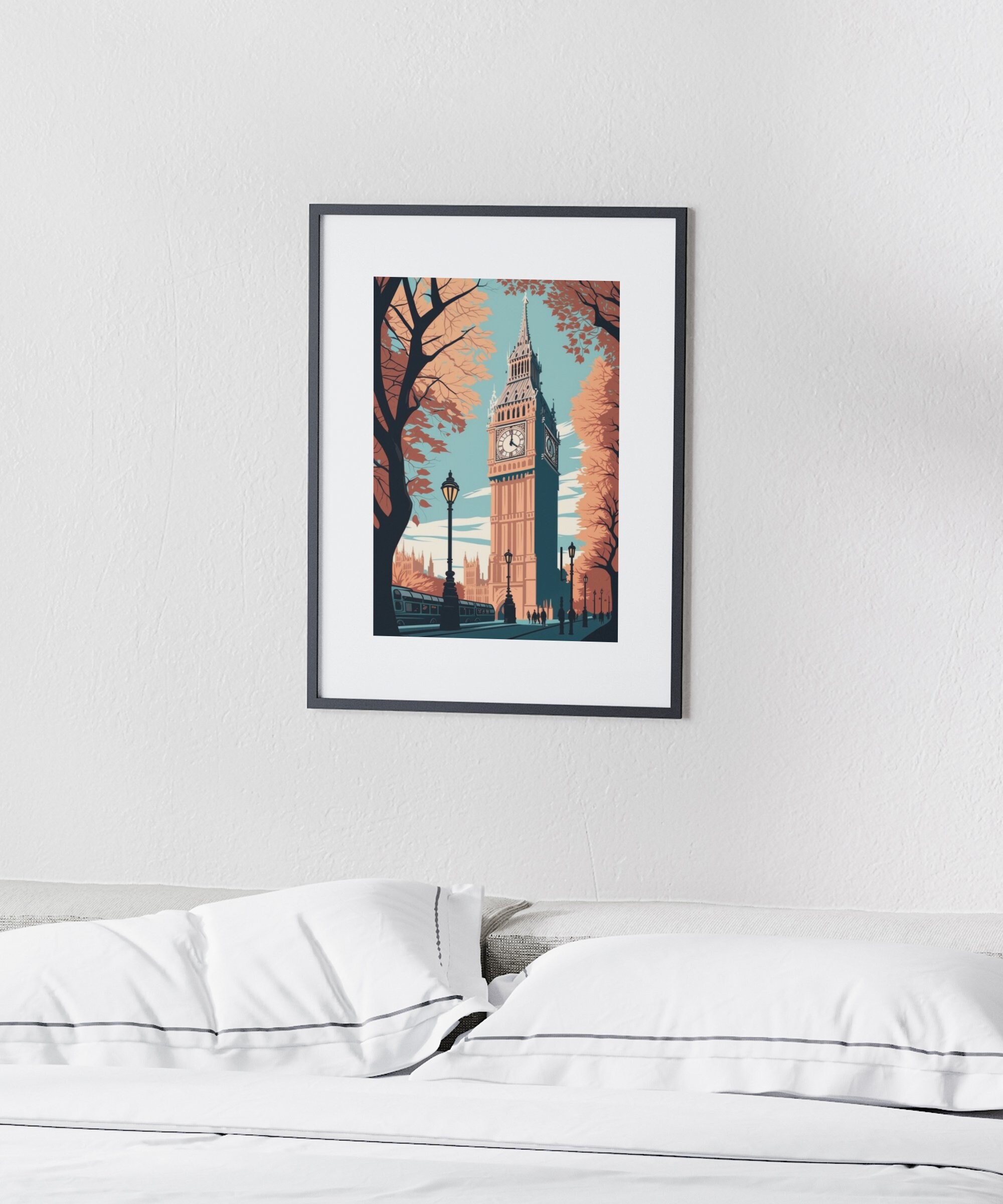 Big Ben Vector Art | London Clock Tower Digital Print | Autumnal Home ...