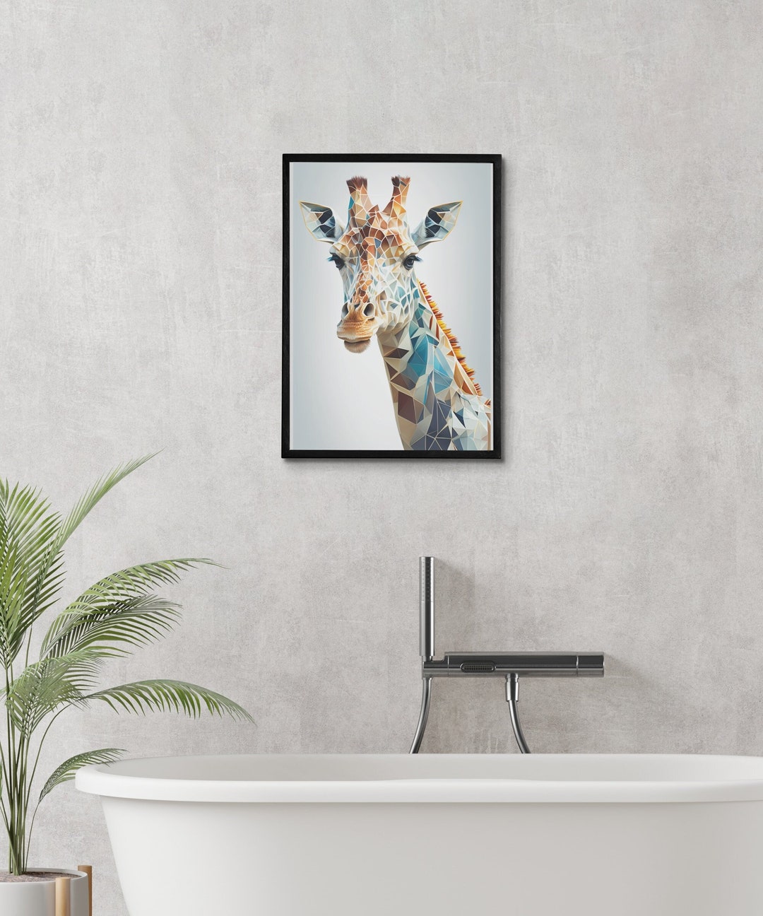 Geometric Giraffe Poster - Digital Print in A3, A4, A5 and 20x30 Inches ...