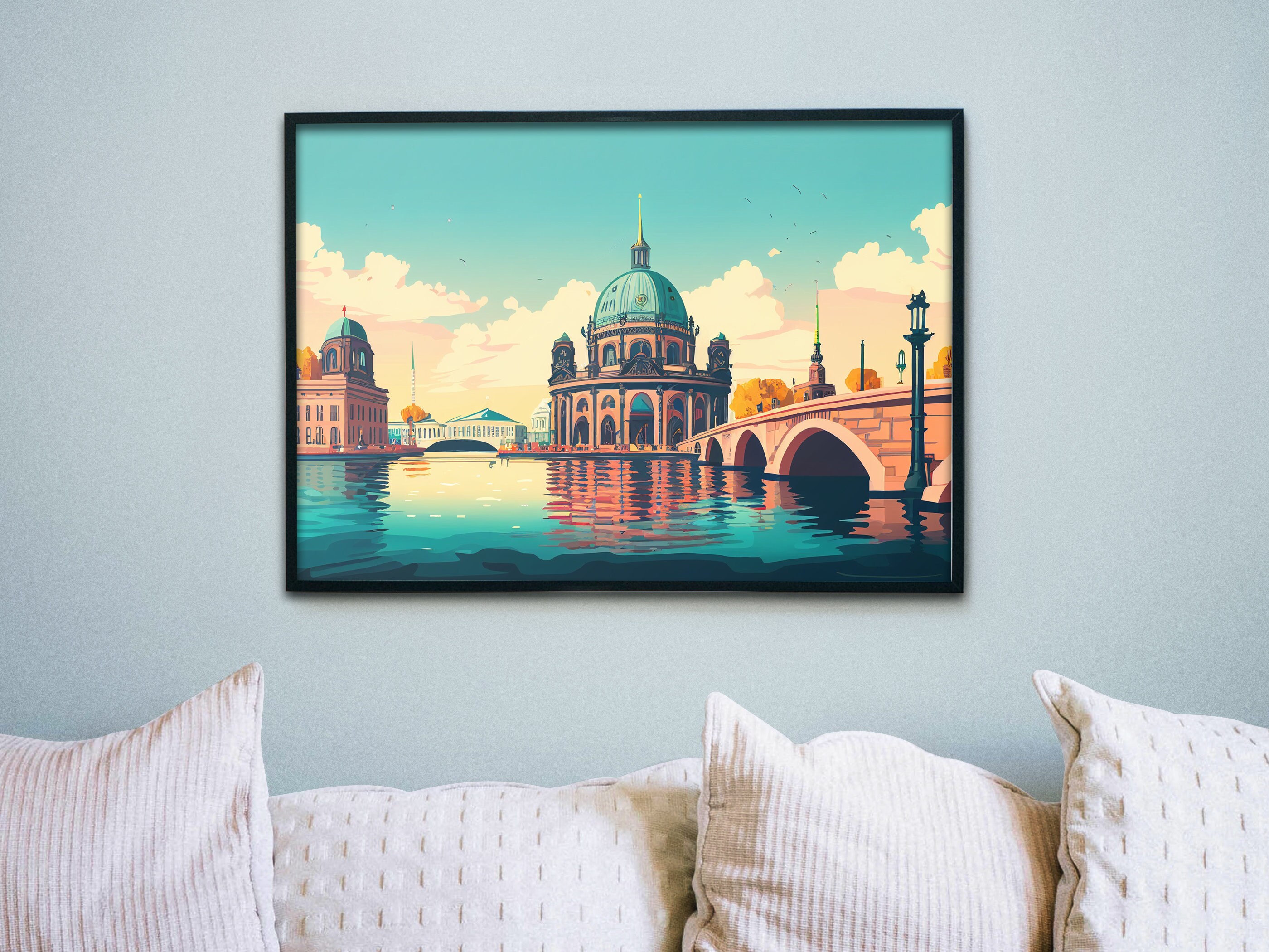 Cities of Europe 14 Vector Art Style Panorama Posters Digital Download ...