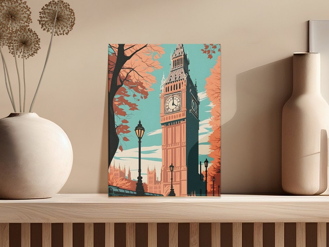Big Ben Vector Art | London Clock Tower Digital Print | Autumnal Home ...