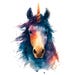 Watercolor Unicorn Clipart Set: Galaxy Fantasy Art (PNG JPG PDF Digital ...