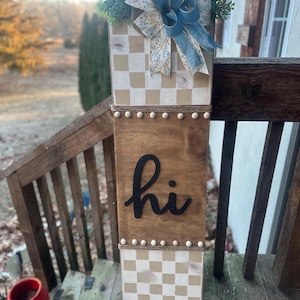 Farmhouse Porch Sign Welcome Decor Rustic Style Home Accent Wall Art ...