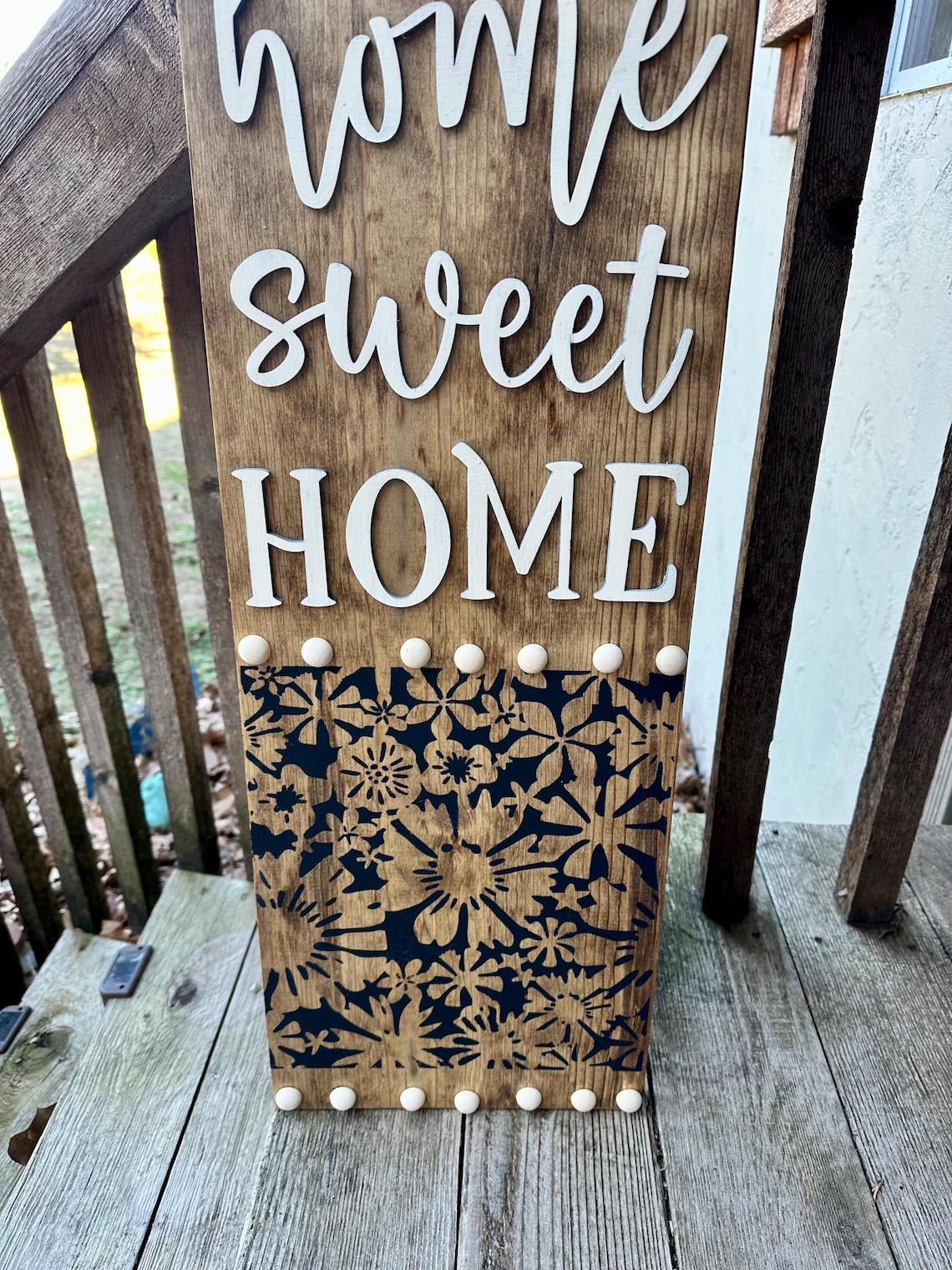 Home Sweet Home Porch Leaner Spring Decor Rustic Wood Sign 3D Front ...
