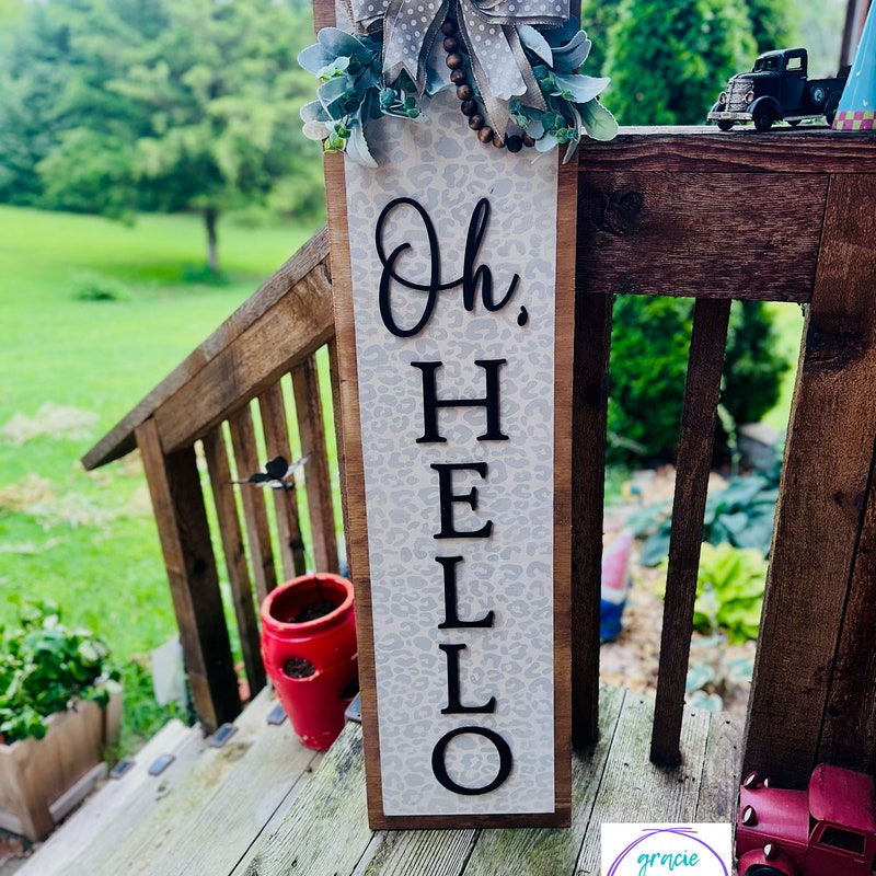 Welcome Leopard Sign - Etsy