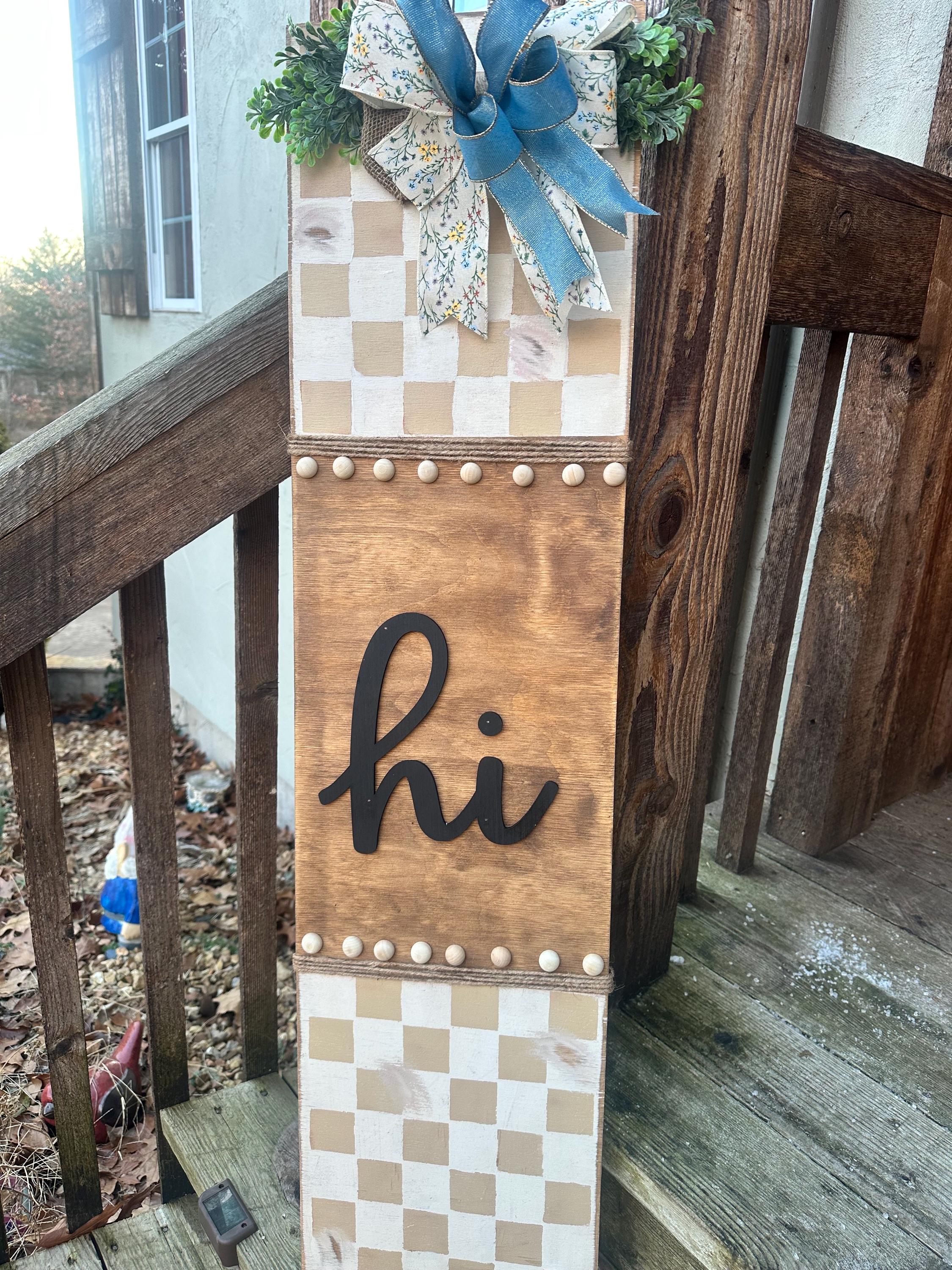 Farmhouse Porch Sign Welcome Decor Rustic Style Home Accent Wall Art ...
