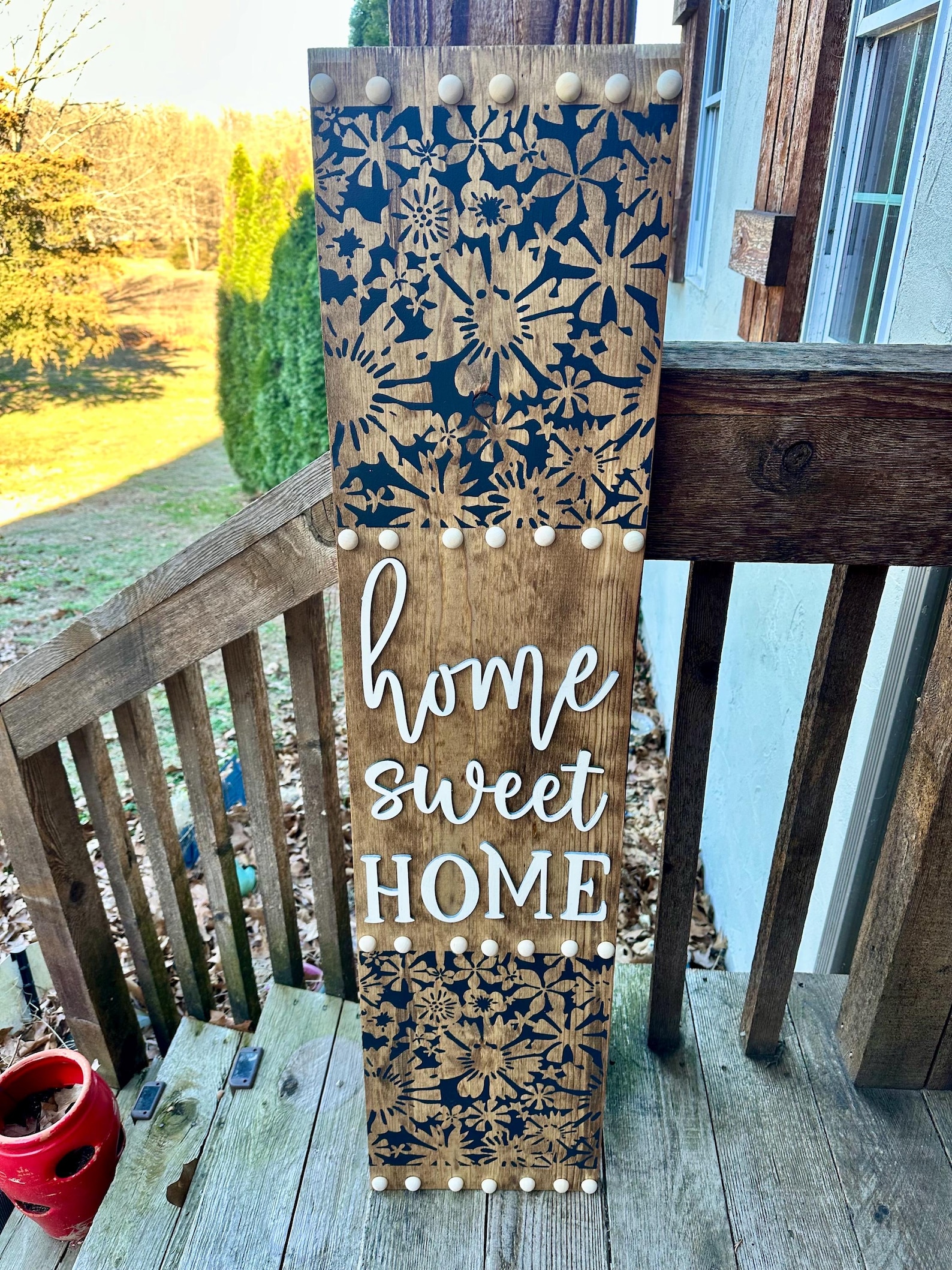 Home Sweet Home Porch Leaner Spring Decor Rustic Wood Sign 3D Front ...