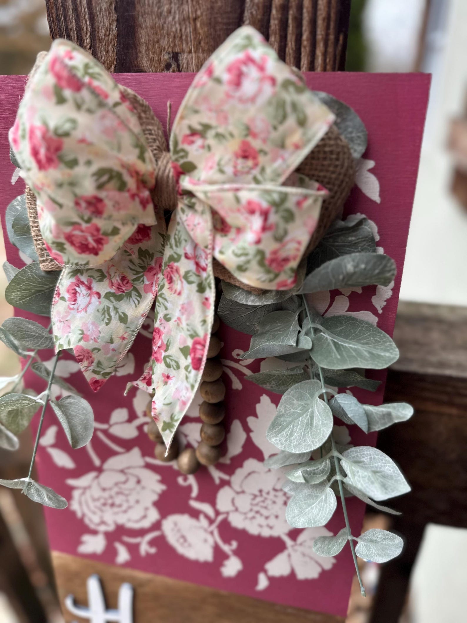 Home Sweet Home Porch Leaner Spring Floral Sign Decor 3D Rustic Front ...