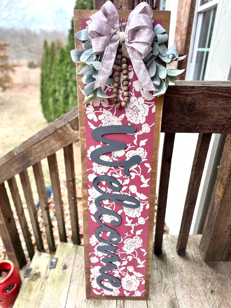 Home Sweet Home Front Porch Leaner | Spring Decor | Rustic Wood Sign ...