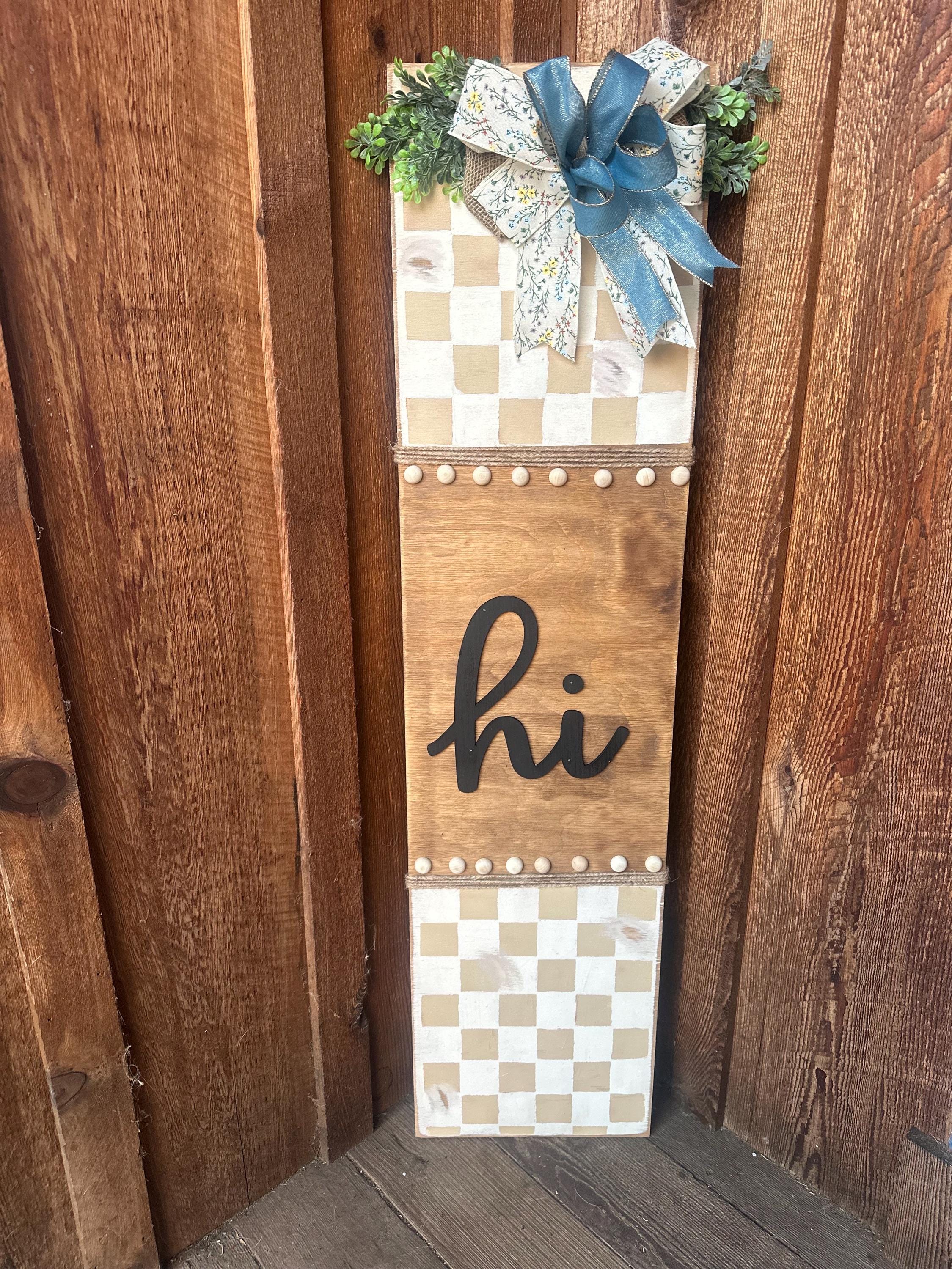 Farmhouse Porch Sign Welcome Decor Rustic Style Home Accent Wall Art ...