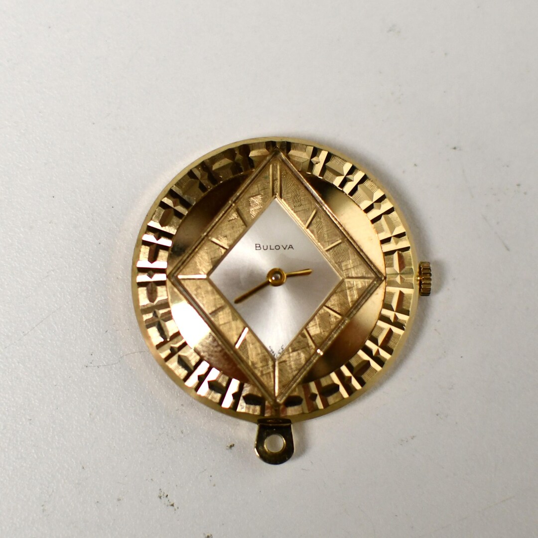 Vintage Bulova Pendant Watch – 20 Micron Gold Plated, Swiss Mechanical ...