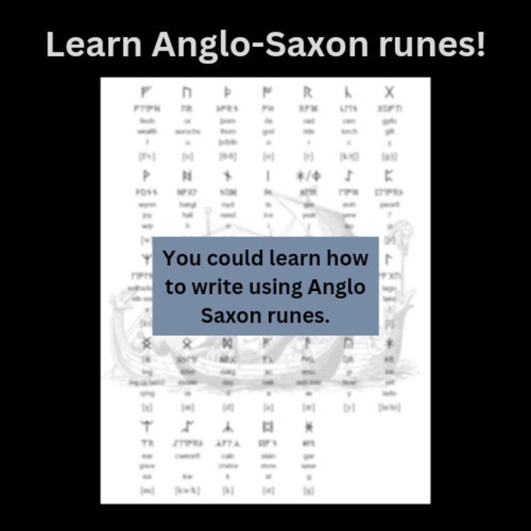Anglo Saxon Rune Sheet - Etsy