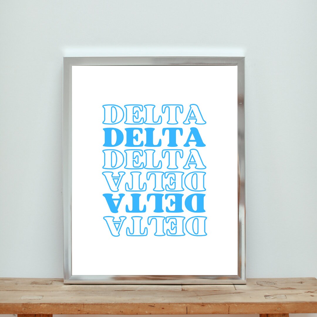 Tri Delta Sorority Digital Print - Etsy