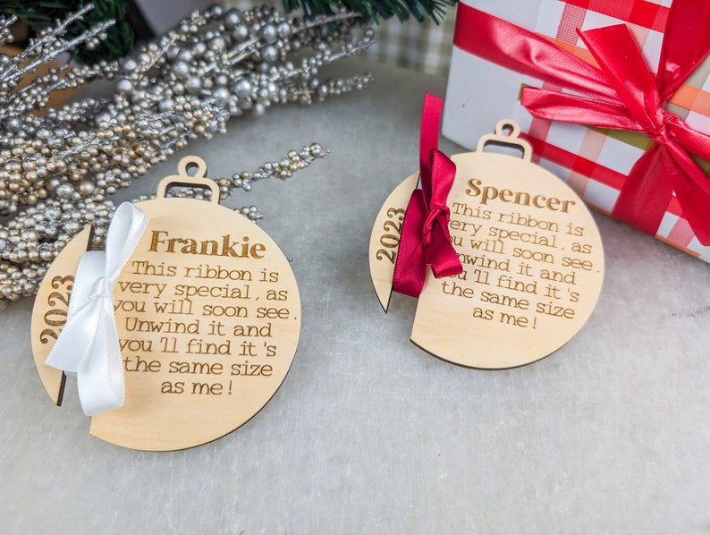 Kids Height Bauble Personalised Height Ribbon Ornament How Big Am I ...