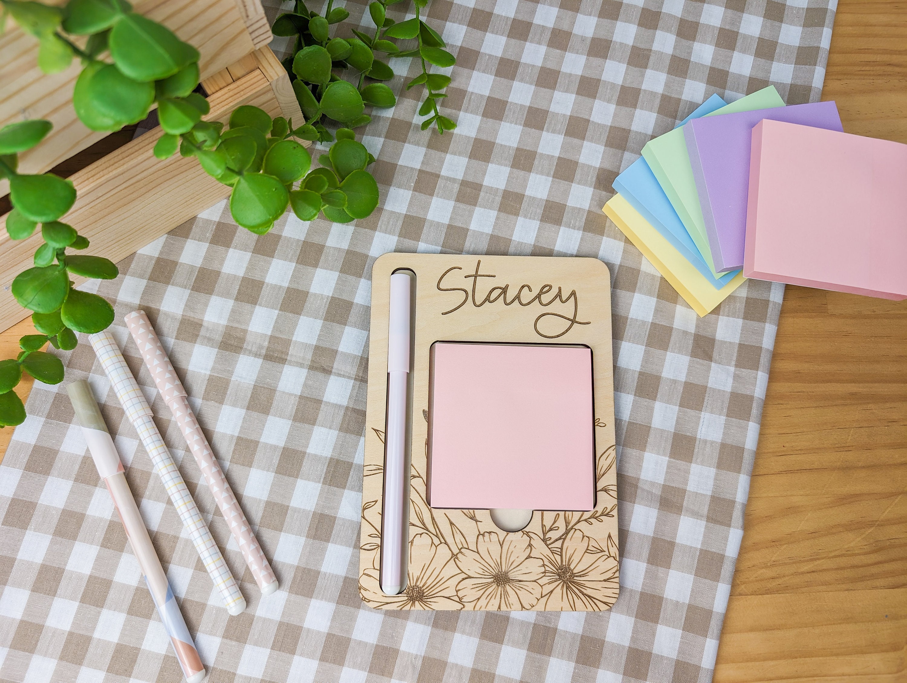 Botanical Post It Note and Pen Holder | Teacher Gift | Educator Gift ...
