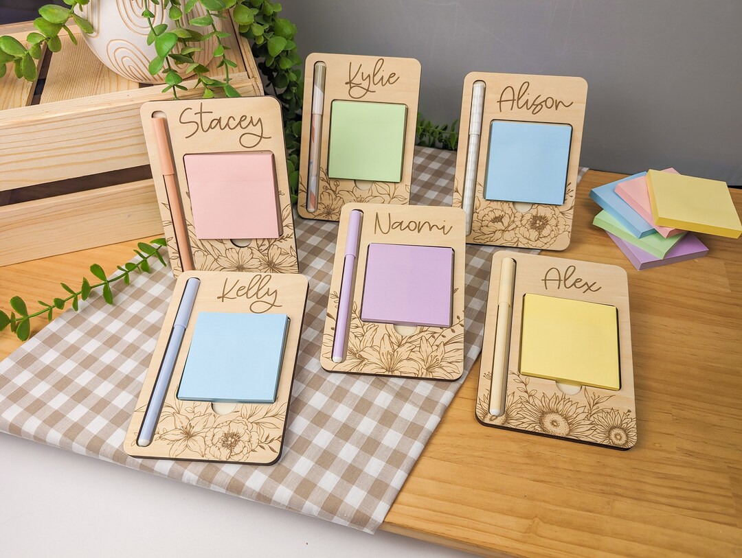 Botanical Post It Note and Pen Holder | Teacher Gift | Educator Gift ...