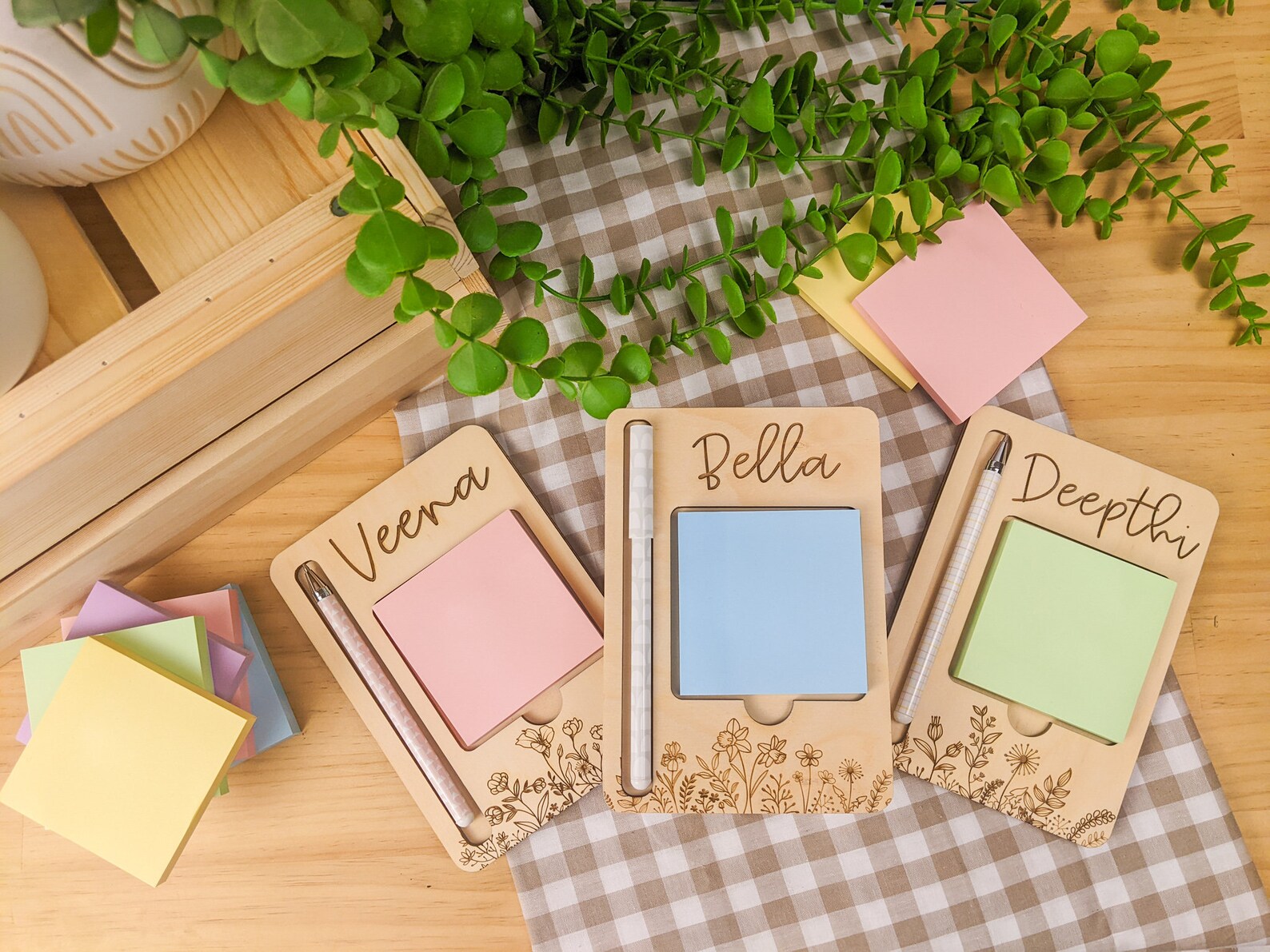 Post It Note and Pen Combo Holder Teacher Gift Educator Gift Sticky ...