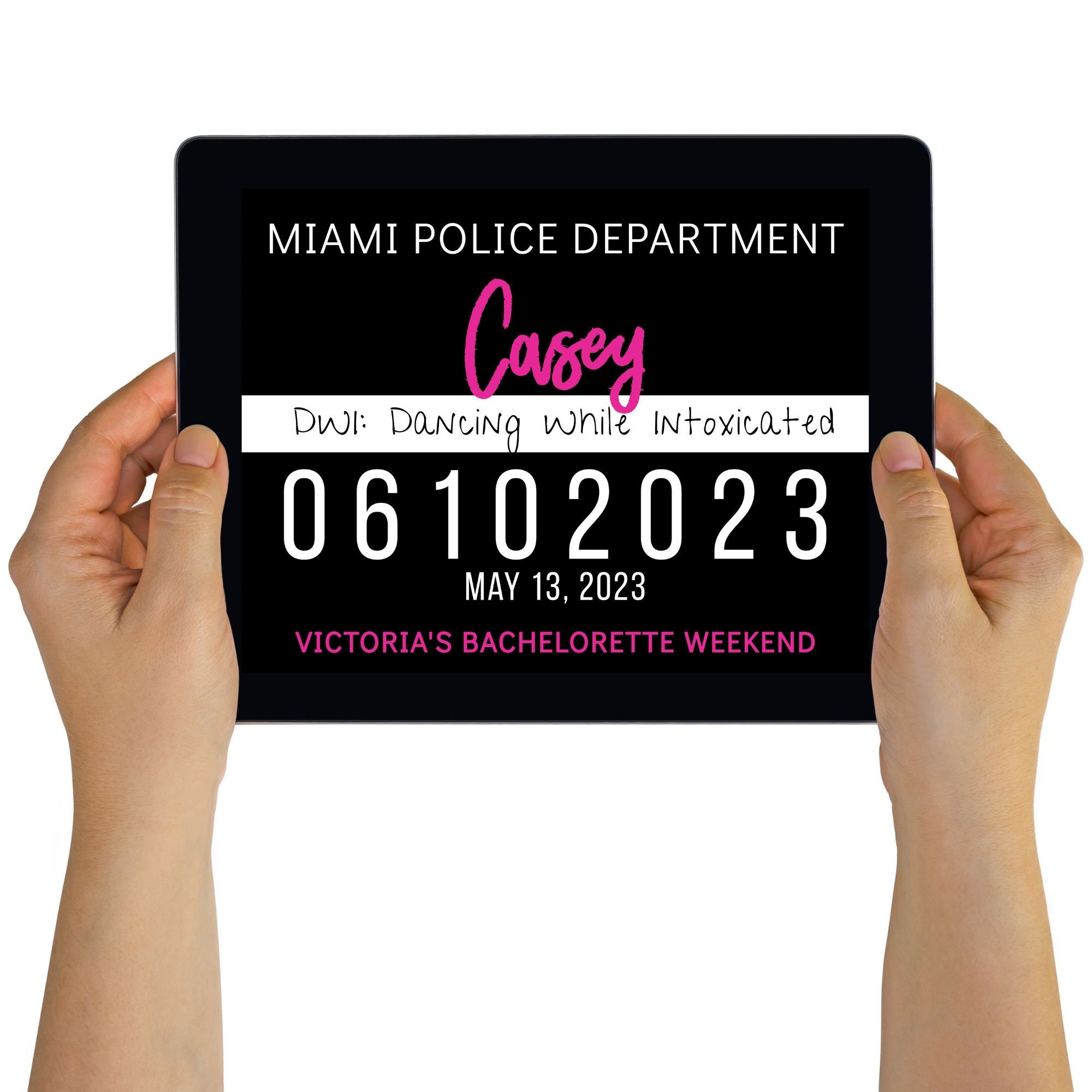 JAIL Signs Mugshot Inmate Crime Card Photo Booth Prop for Bachelorette ...