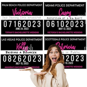 JAIL Signs Mugshot Inmate Crime Card Photo Booth Prop for Bachelorette ...