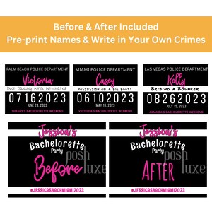 JAIL Signs Mugshot Inmate Crime Card Photo Booth Prop for Bachelorette ...