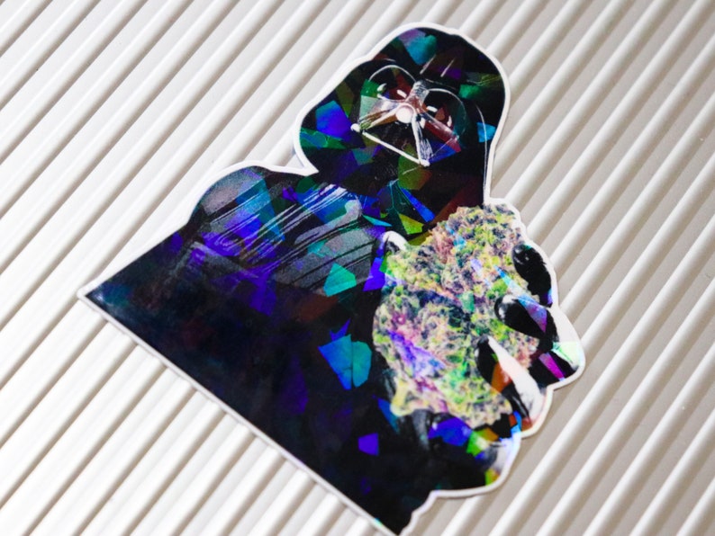 Darth Vader Sticker- Star Wars- Holographic Star Wars Sticker- Stoner ...