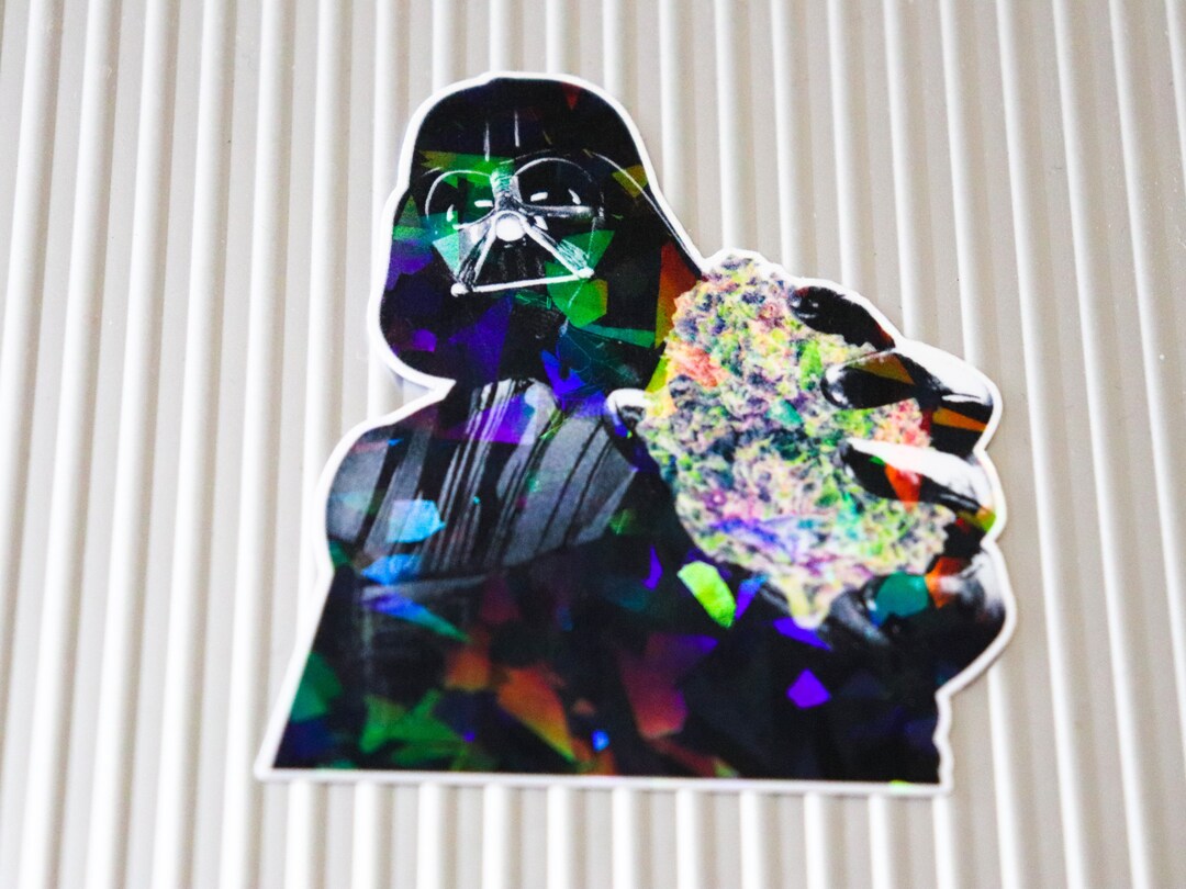 Darth Vader Sticker- Star Wars- Holographic Star Wars Sticker- Stoner ...