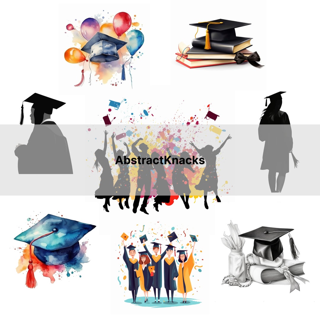 Graduation Celebration Clipart, Transparent Background High Quality ...
