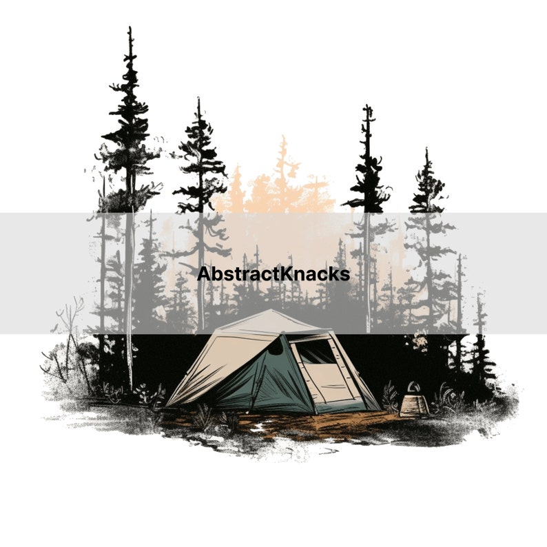 Camping Clipart Camp Outdoor Wilderness Nature Tent RV Bonfire High ...