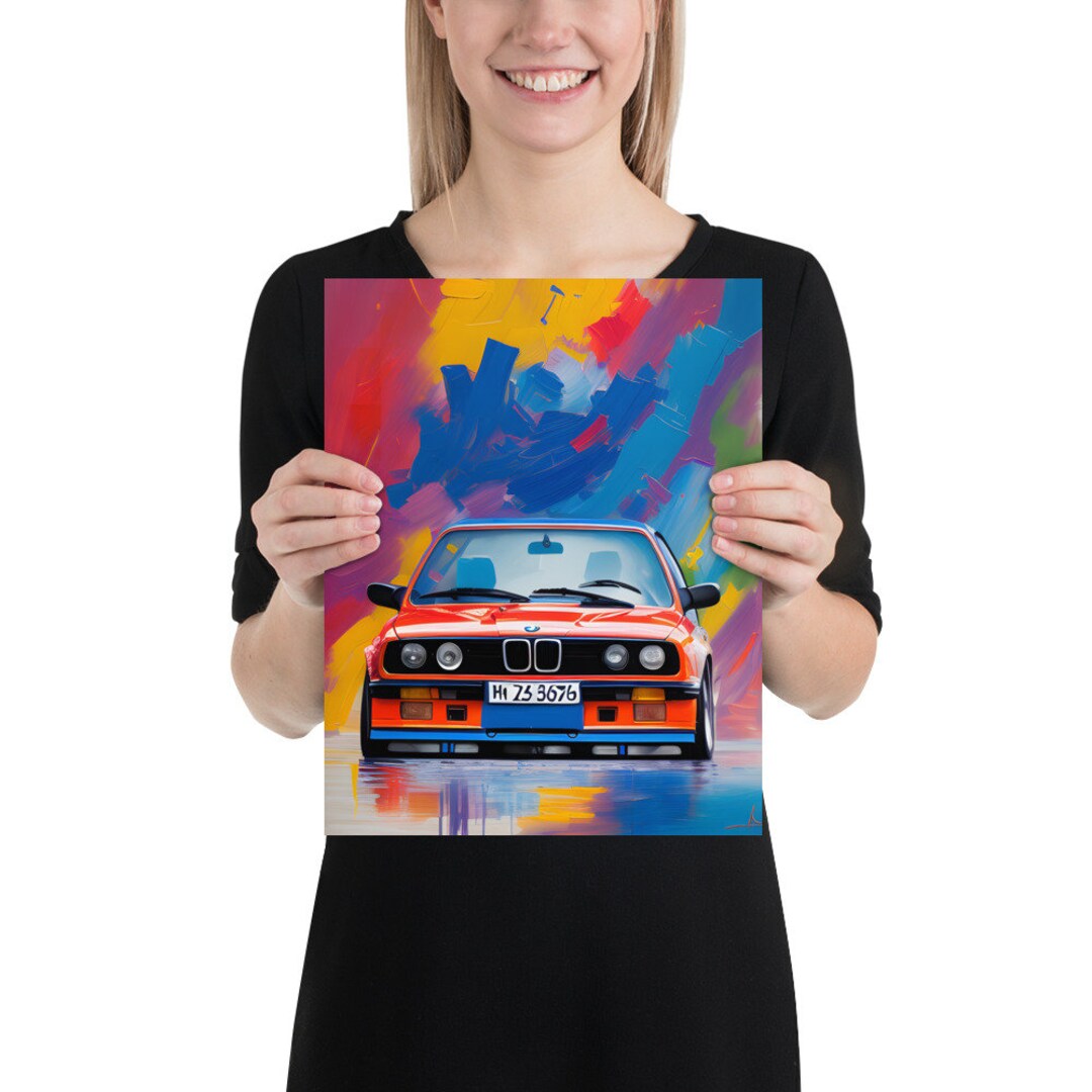 E30 M3 Oil Painting Poster, BMW Poster, Wall Art, Home Decor, Automotive Painting - Etsy