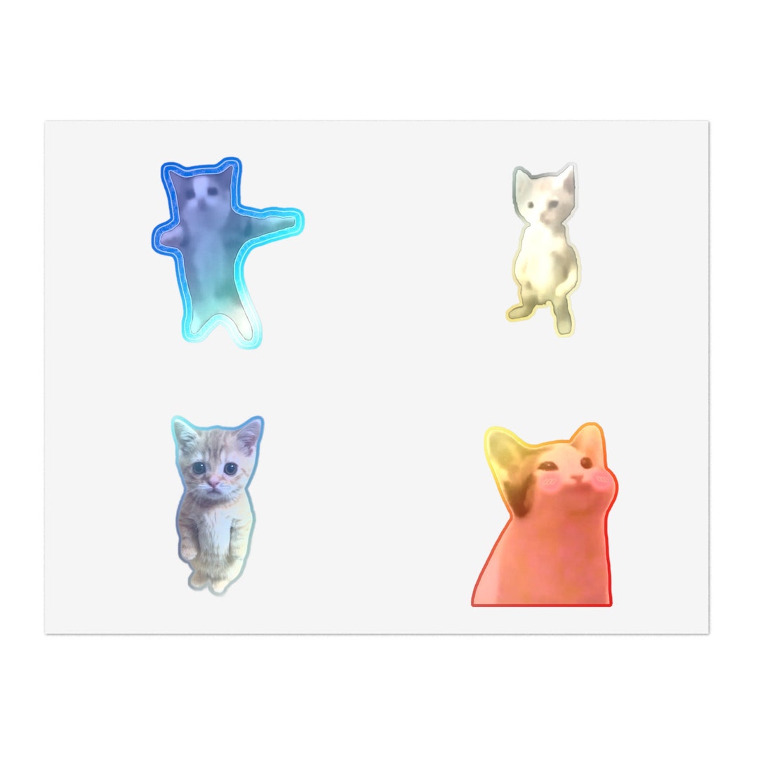 Tiktok Cat Meme Stickers Happi Cat, Tough Cat, This is Me Cat, Cute Pop ...