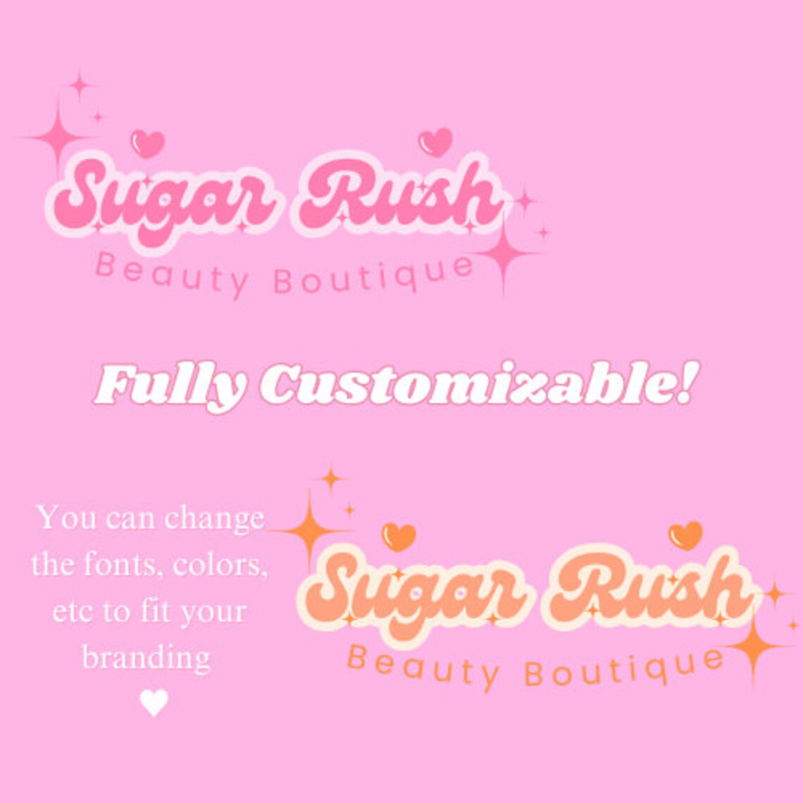 Editable Pink DIY Canva Logo Template/aesthetic Logo/small Business and ...