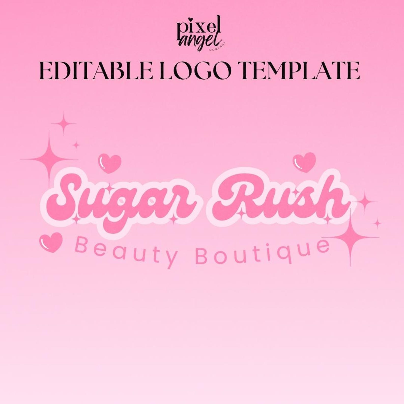 Editable Pink DIY Canva Logo Template/aesthetic Logo/small Business and ...