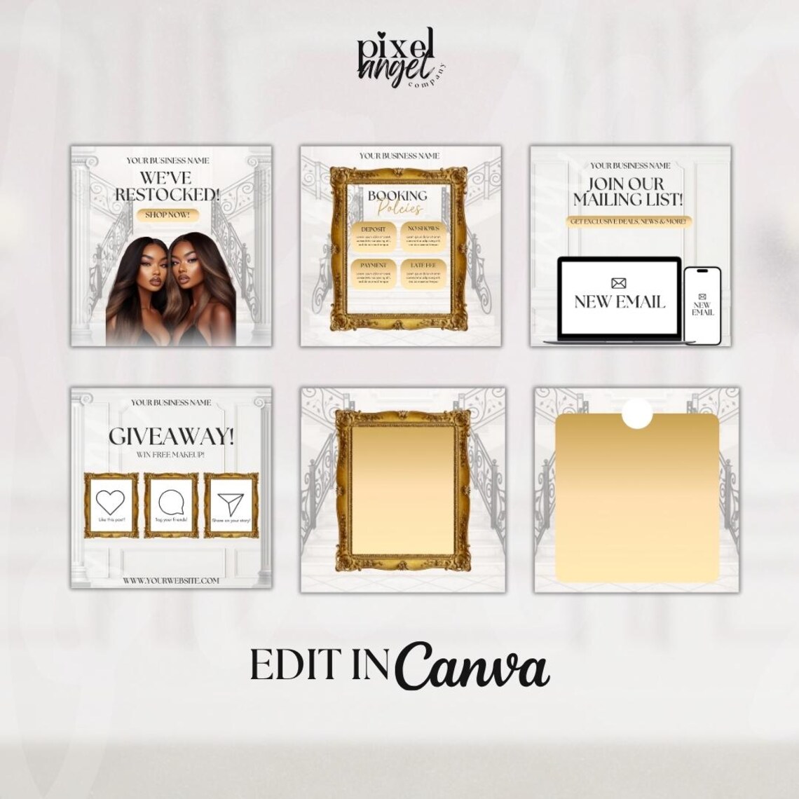 DIY Fancy Flyer Templates, Editable in Canva, Hairstylist Flyers, Lash ...