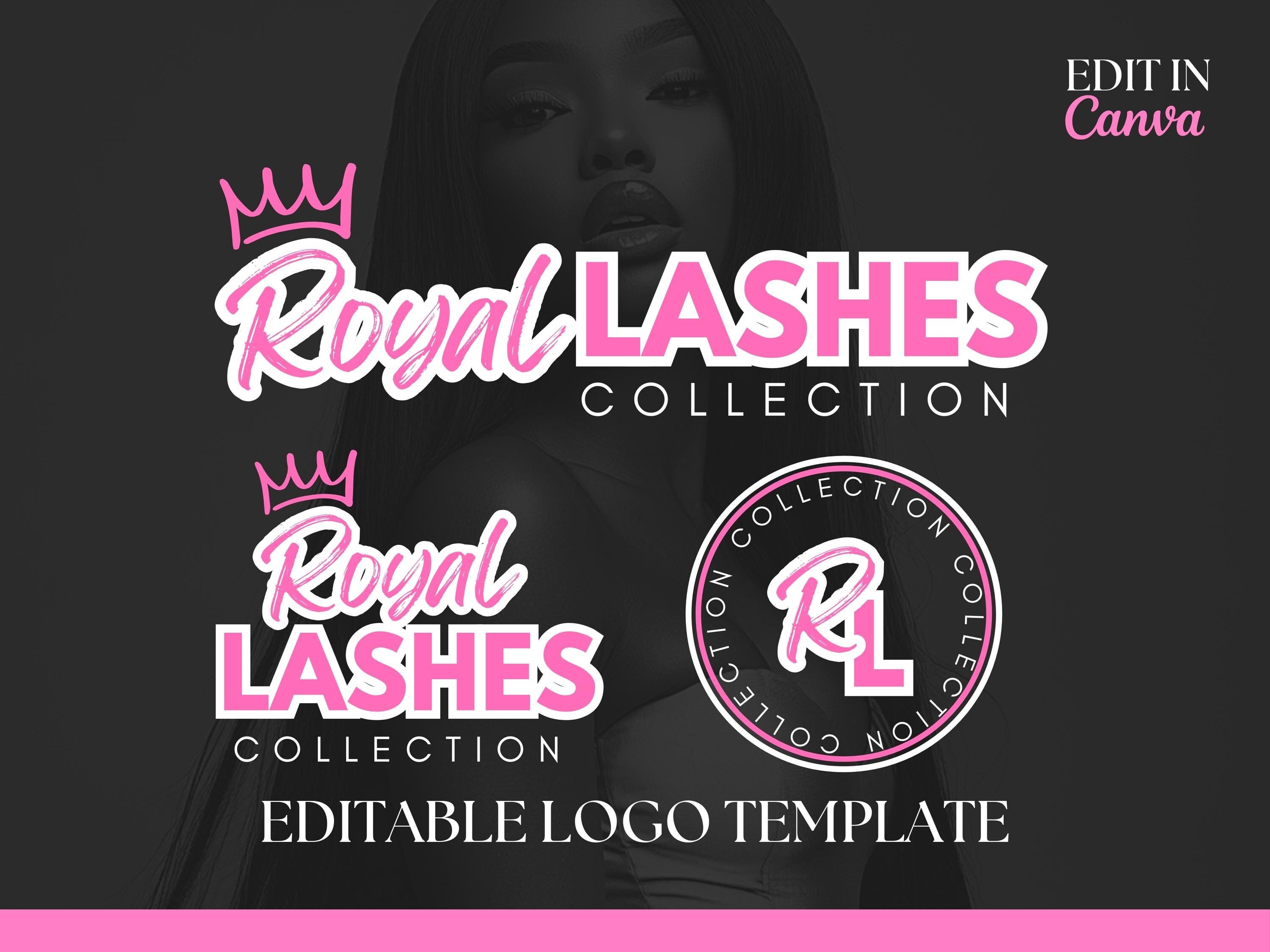 DIY Pink Lashes Logo, Edit in Canva, Logo Template, Beauty Logo, MUA ...