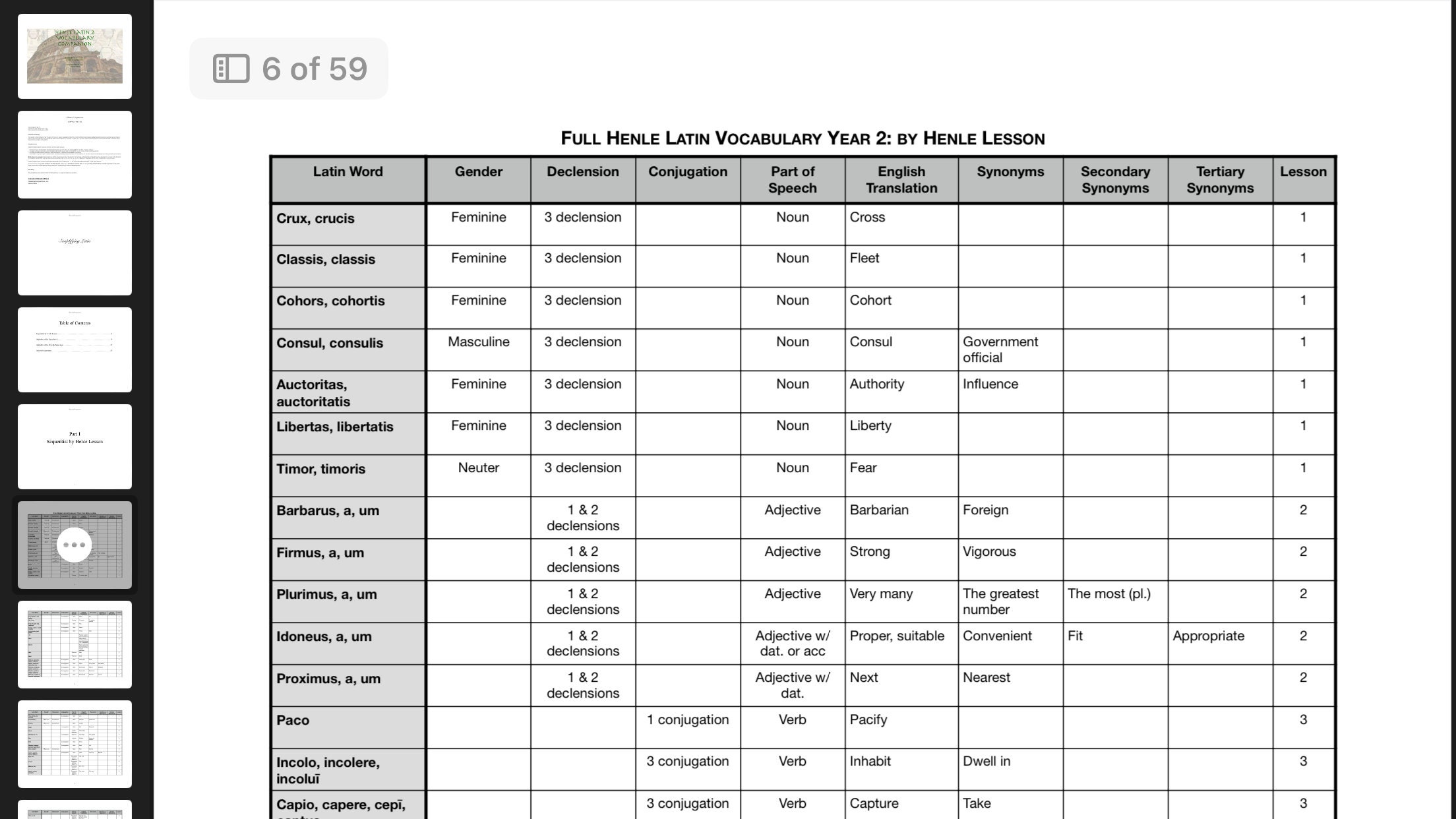 Henle Latin 2 Vocabulary Companion updated Edition - Etsy