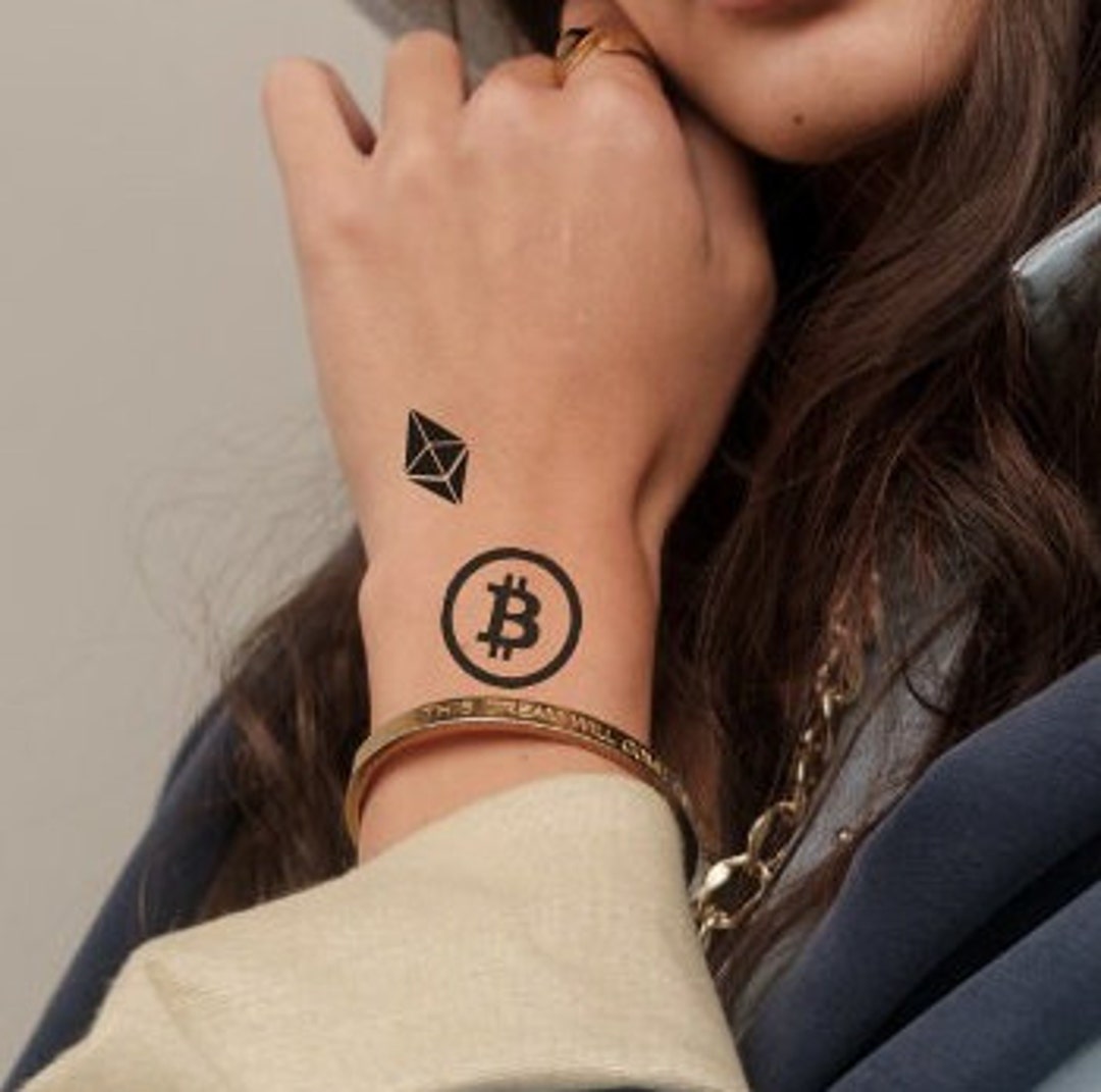 Bitcoin Tattoo Ethereum Tattoo Semi Permanent Temporary Tattoo Crypto ...