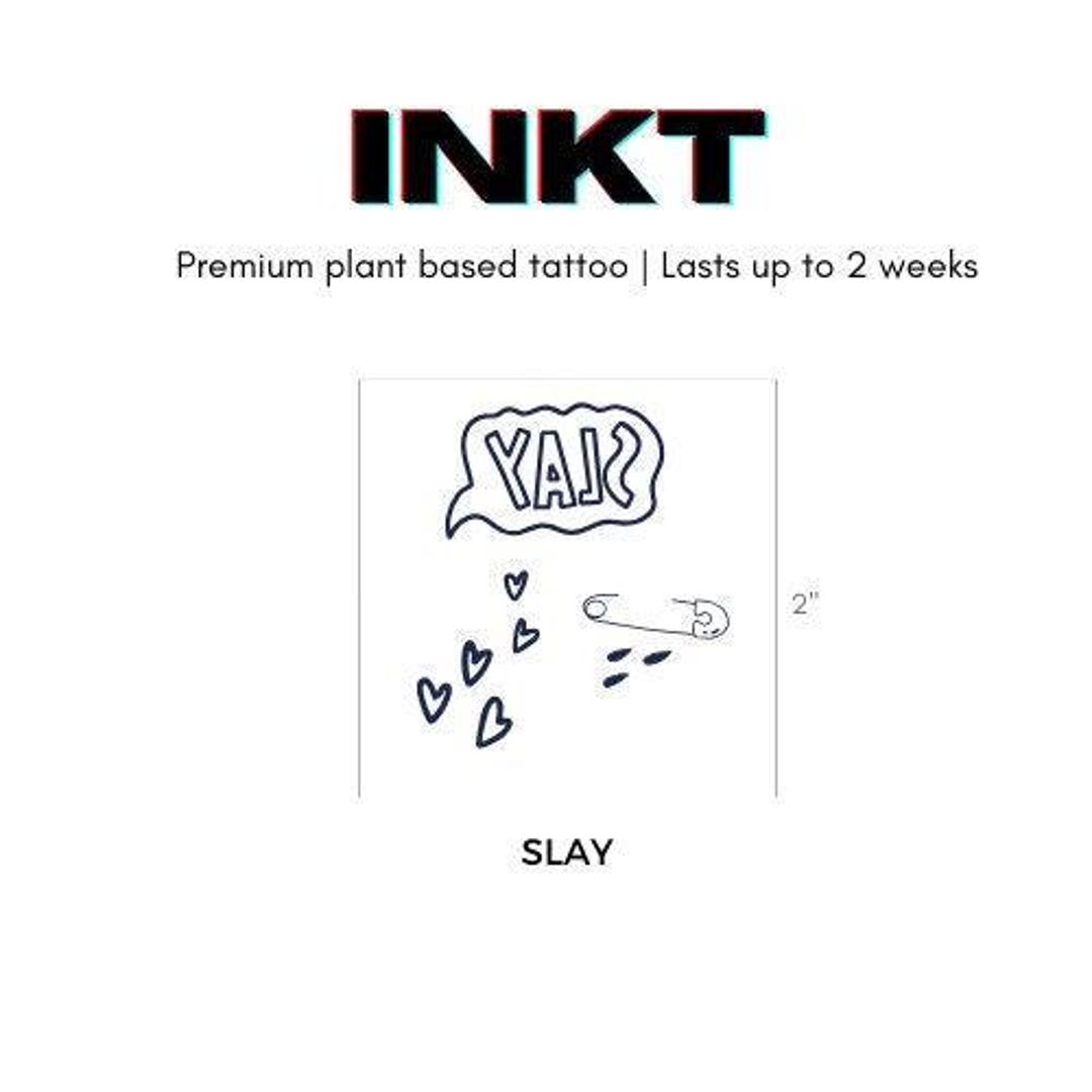 Slay Tattoo Heart Tattoo Semi Permenent Tattoo Temporary Tattoo ...