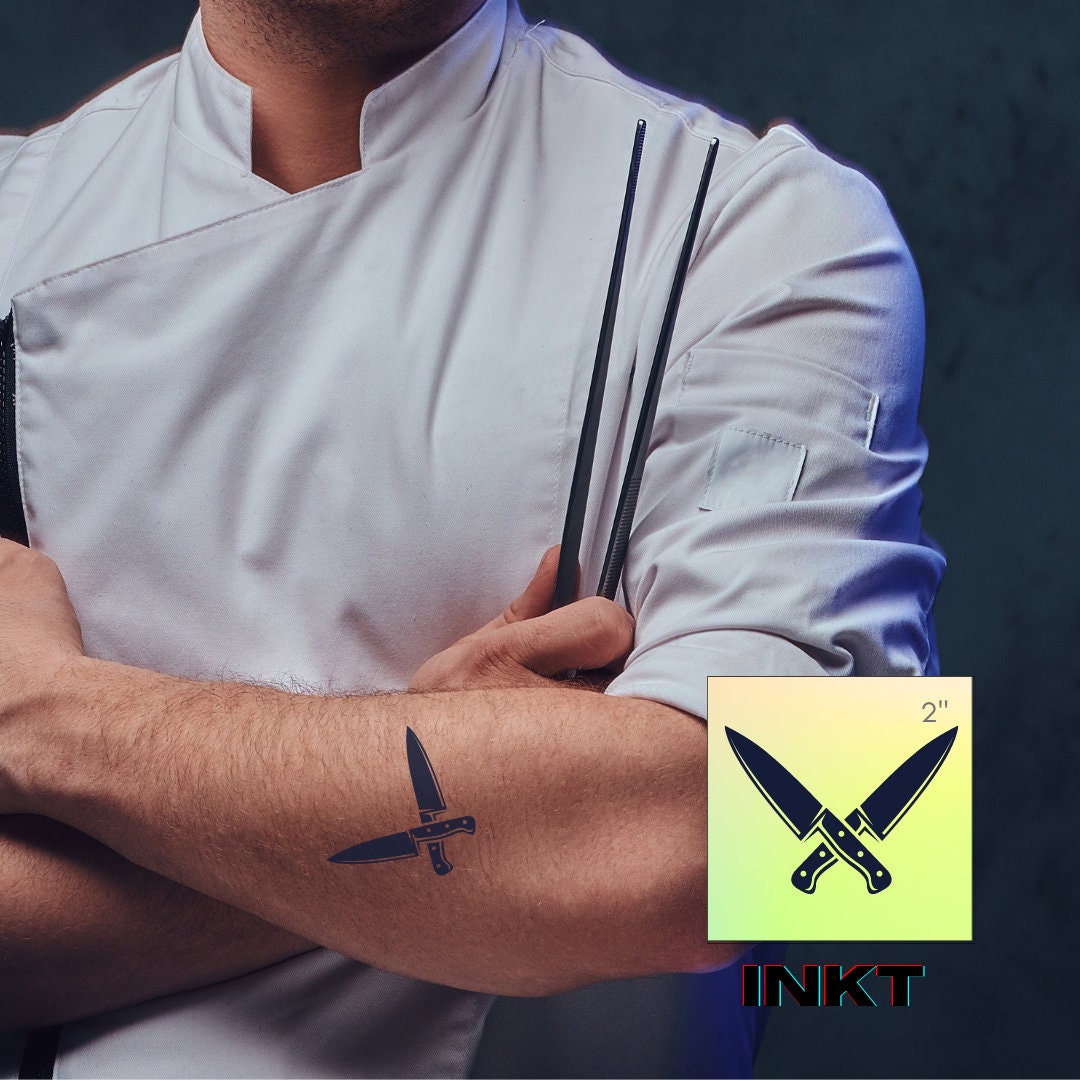Chefs Knife Tattoo Cooking Tattoo Knife Tattoo Chef Tattoo - Etsy