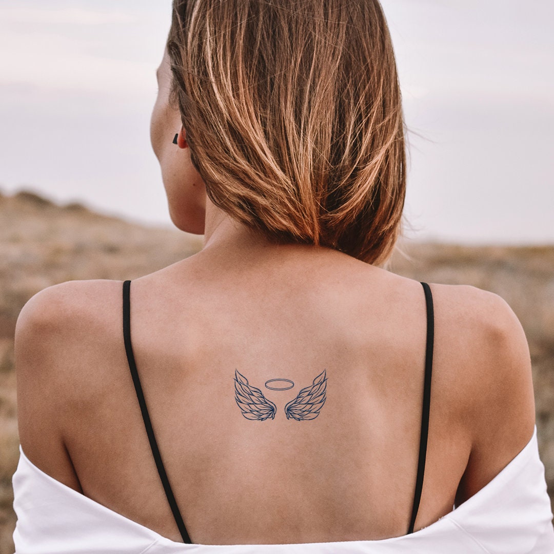 Angel Wing Tattoo 2 Week Temporary Tattoo Boho Tattoo Festival Tattoo ...