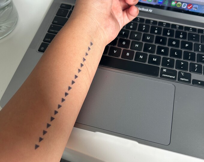 Double Triangles Temporary Fake Tattoo Sticker set of 4 - Etsy