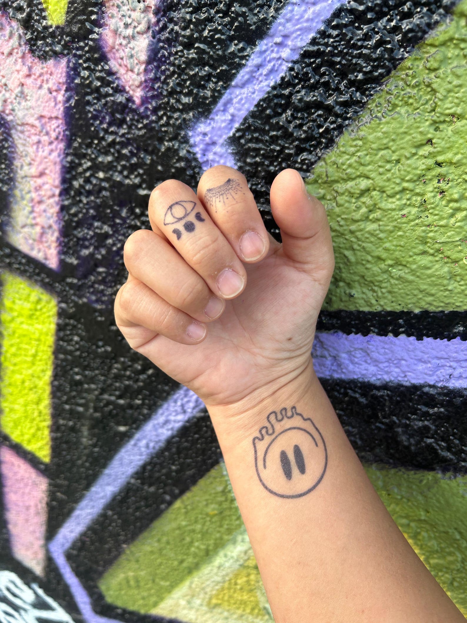 Melting Happy Face Tattoo | 2 Week Temporary Tattoo | Melting Face ...