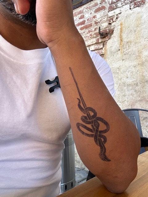 Caduceus Snake Tattoo | Temporary Semi Permanent Tattoo | Medical ...