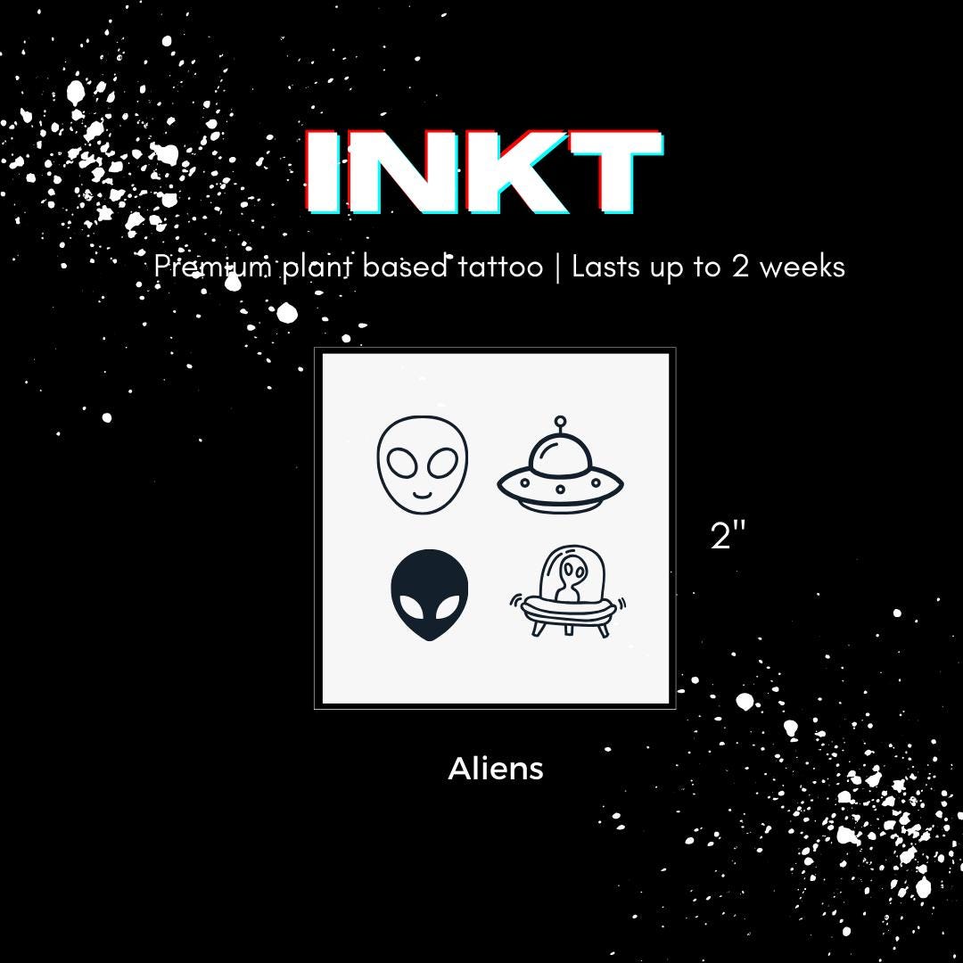 Alien Tattoo | 2 Week Temporary Tattoo | Plant Based Vegan Tattoo ...