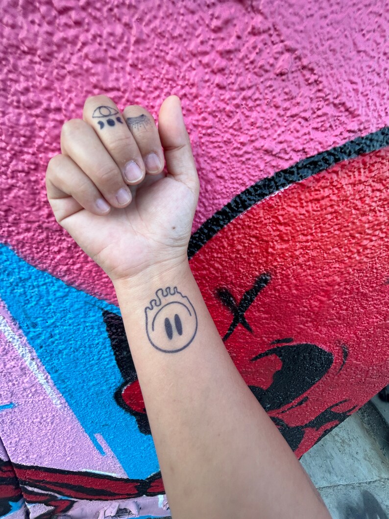 Finger Tattoo 2 Week Temporary Tattoo Plant Based Vegan - Etsy