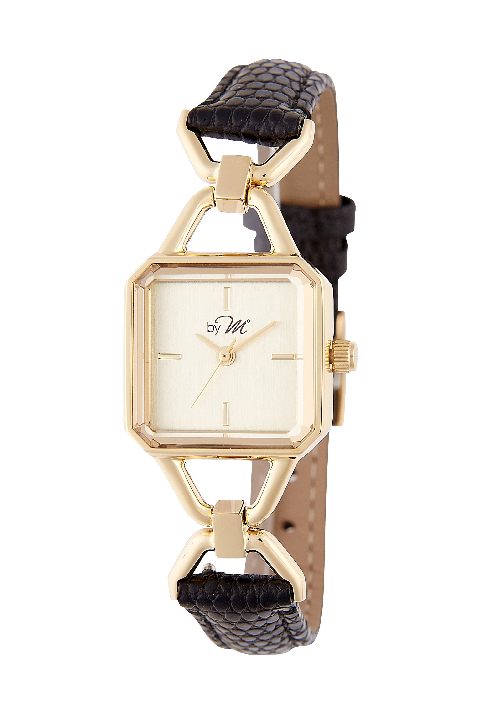 Women's Square Watches - Black Leather Strap, Gold or Silver Face ...