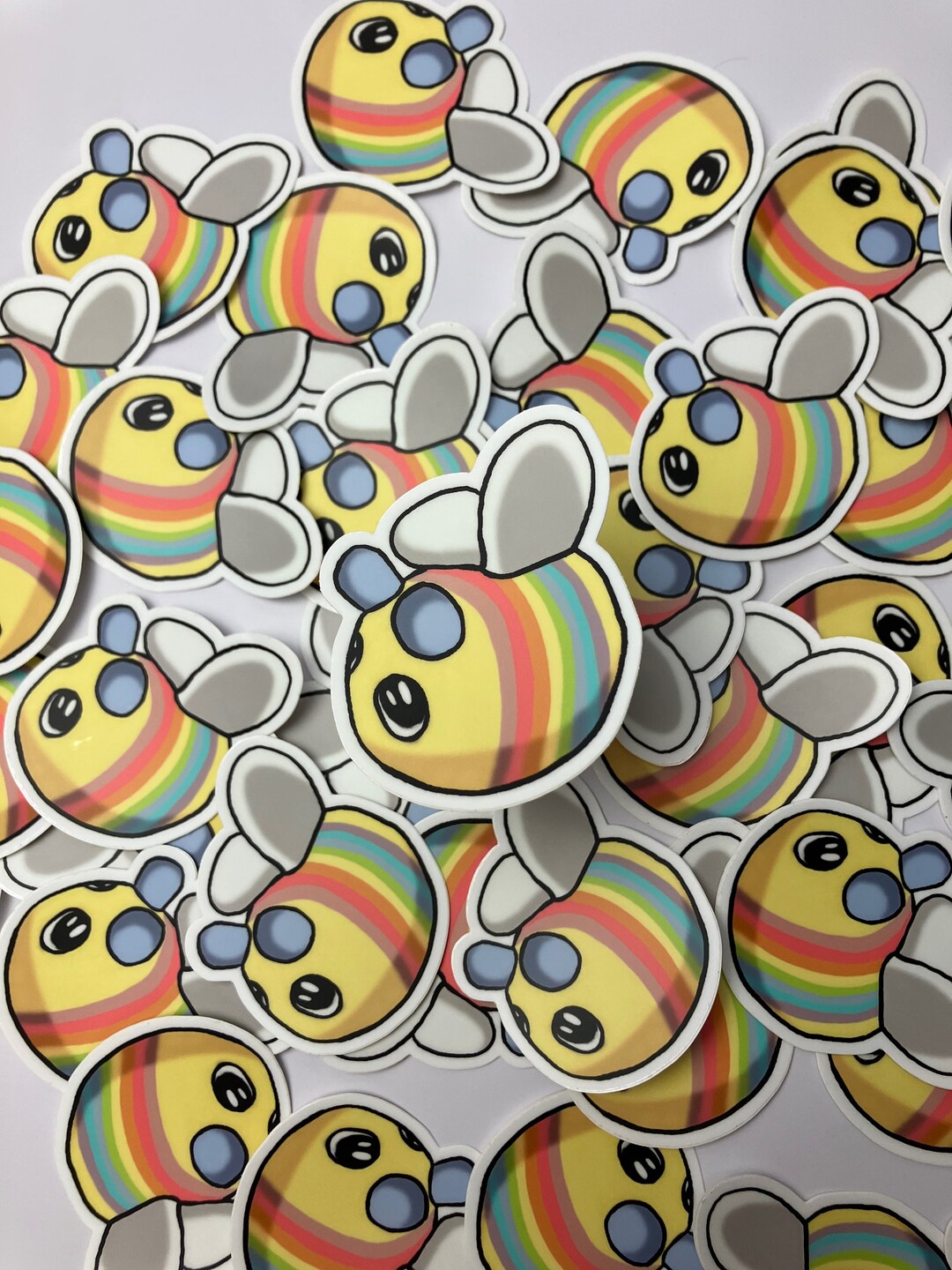 Rainbow Bee Sticker /vinyl Bee Sticker/ Laptop Sticker/ Waterproof ...