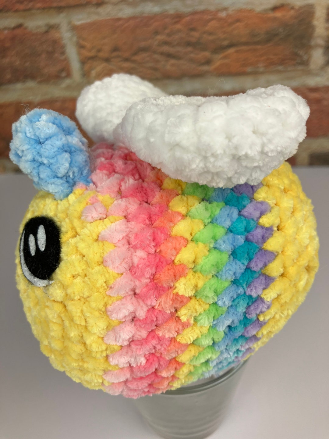 Pride Bumble Bee Toy/lgbtq+ Honeybee Plushie/ Pride Flag Crochet Bee ...